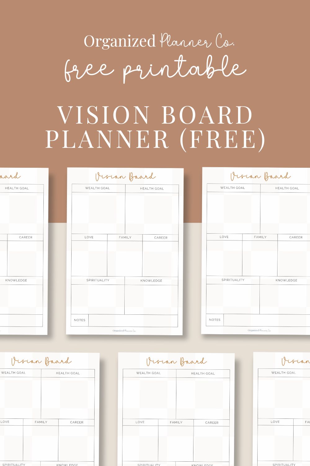 One Page Vision Board & Goal Setting Sheet (Free Printable ...