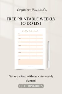 Free Printable Weekly To Do List Template - organizedplannerco.com