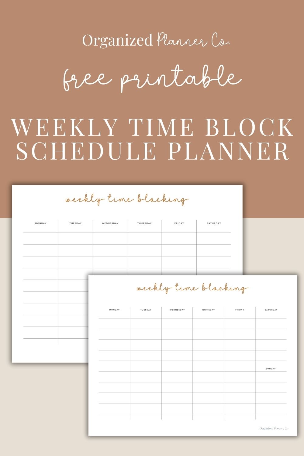 Free Printable Weekly Time Blocking Schedule Template ...