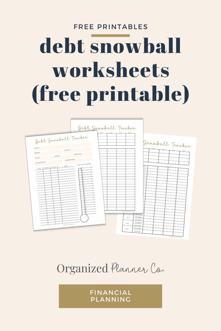 Free Printable Debt Snowball Worksheets (+ How It Works ...